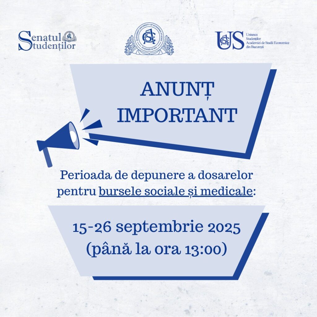 Depunere dosare burse sociale – an universitar 2025-2026 – CIG